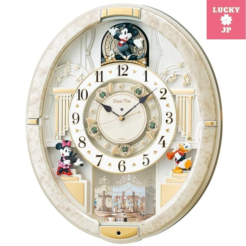 Seiko Clock Mickey Mouse Radio Wave Analog Musical Wall Clock FW580W ...