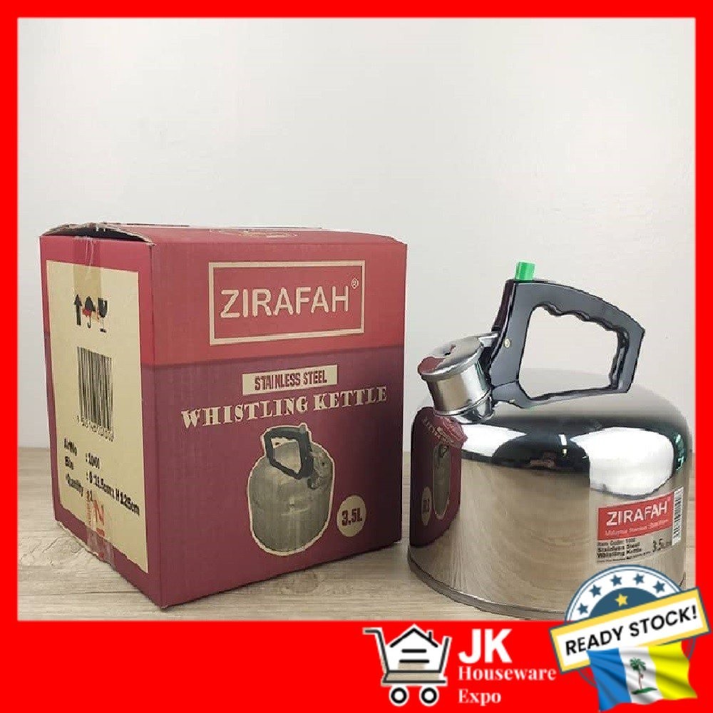 ZIRAFAH STAINLESS STEEL WHISTLING KETTLE 4.5 Litres cerek air bersiul 3 ...