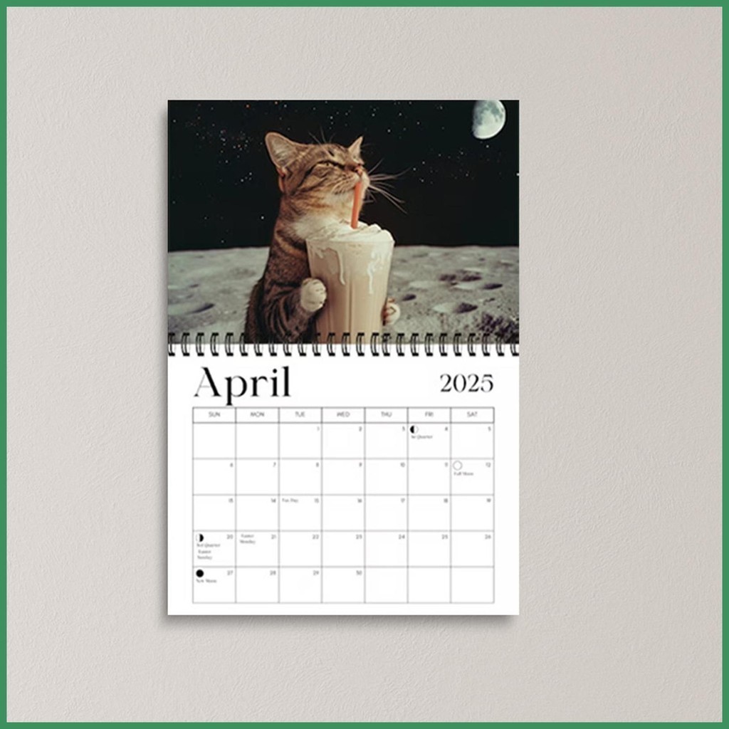 Cat Calendar Cat Patterns Wall Planner Family Planner & Daily Organizer ...