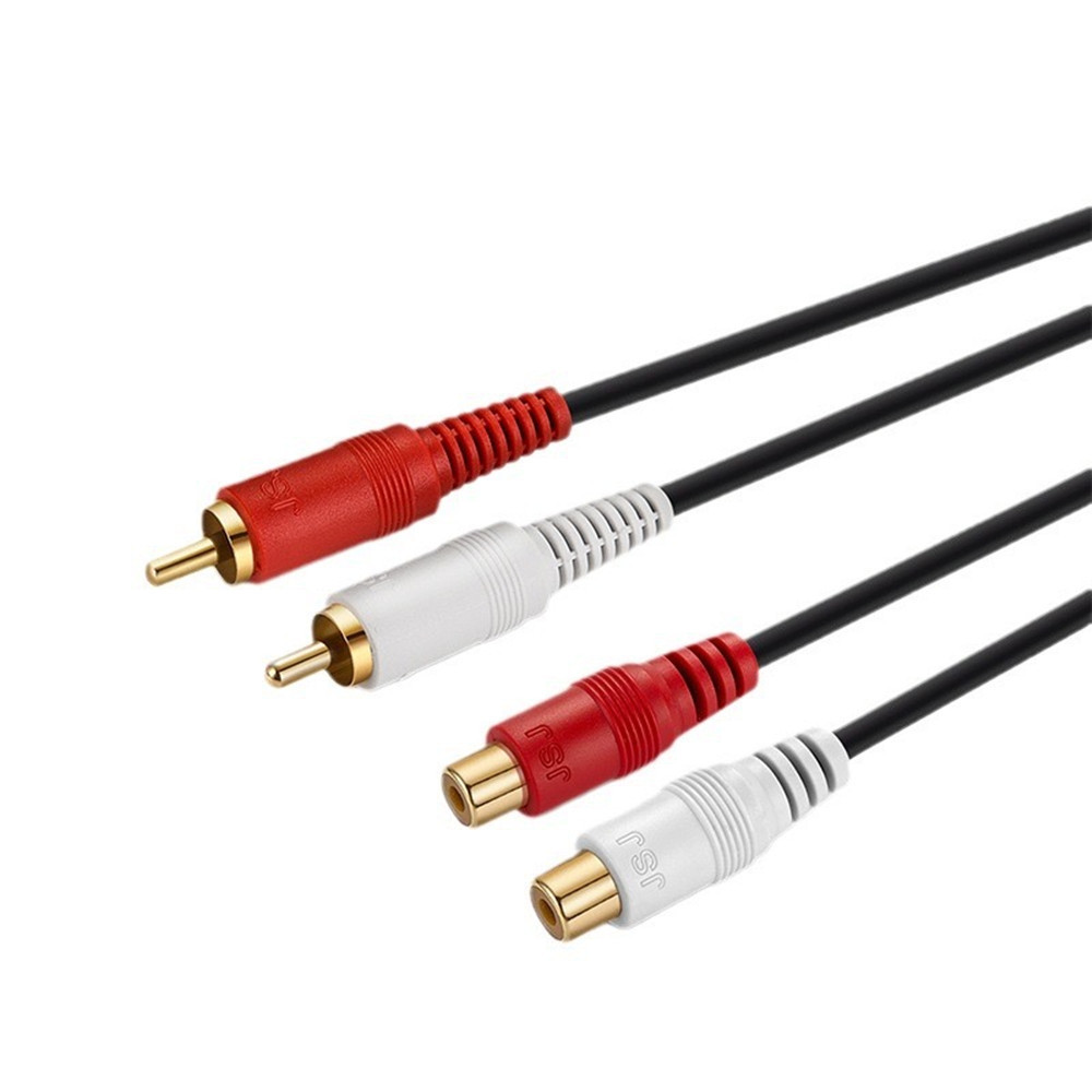 2 RCA Extension Cable Male to Female, Copper Shell Gold-Plated 2RCA ...