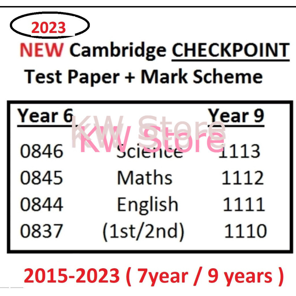 [2023] ☑ TCT93 Cambridgess Checkpoint Test Paper + Mark Scheme┃Year 6 ...