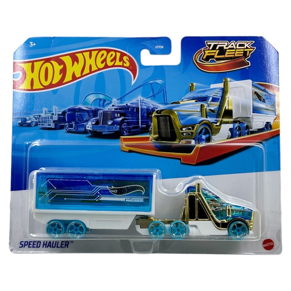 Hot Wheels Track Fleet Speed Hauler - Blue and White | Shopee Malaysia