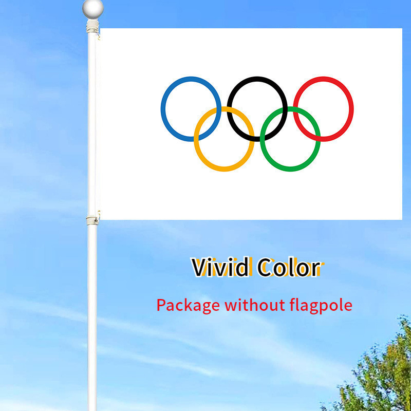 (90cm*150cm)Olympics Banner Vivid Color Olympic Games Flag Sport Theme ...