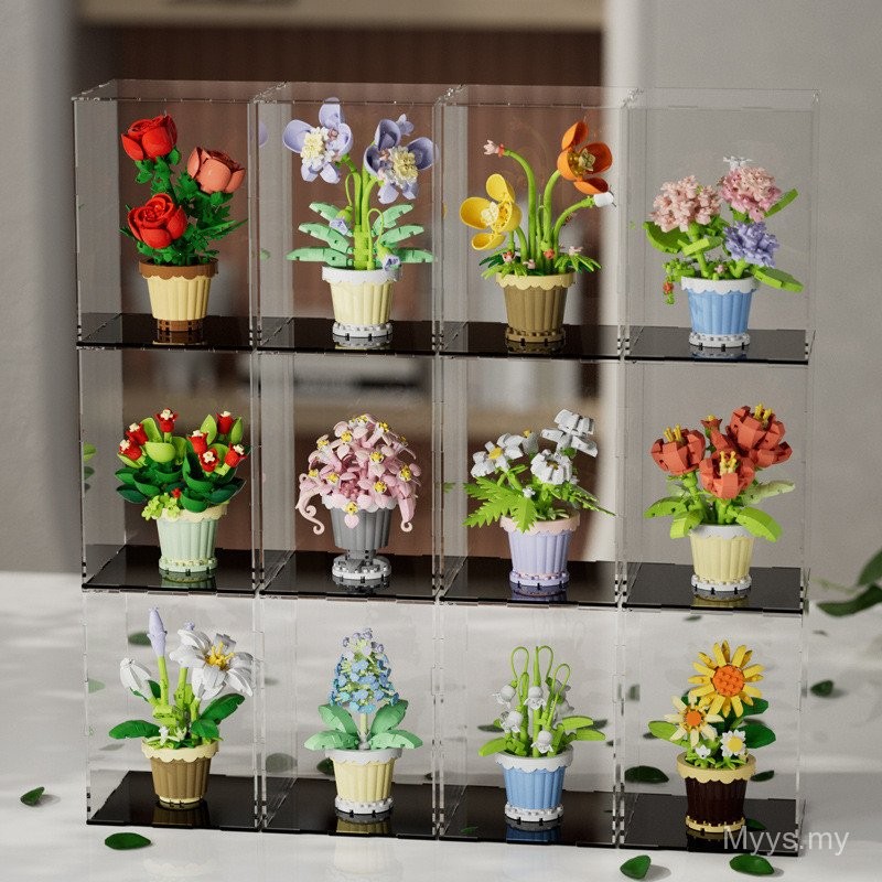 Bunga simulasi bunga matahari mawar succulents bonsai abadi blok ...