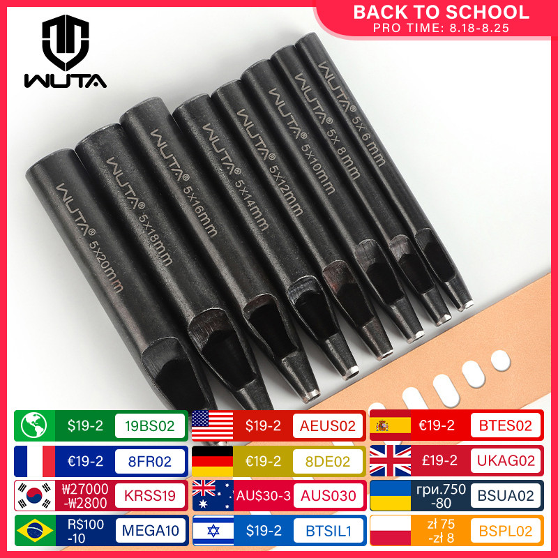 WUTA 1pc Leather Belt Hole Puncher Oval Hole Strap Watch Band Flat ...