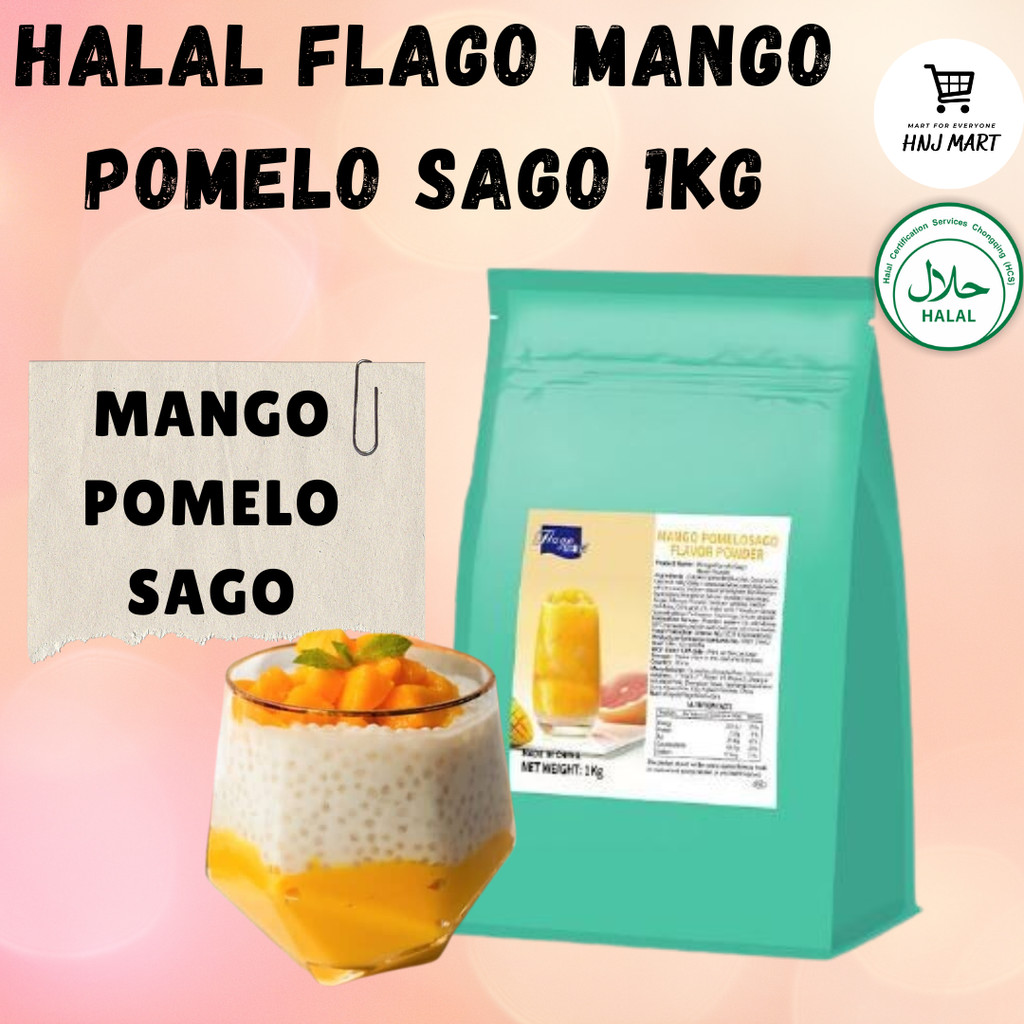 杨枝甘露粉 Halal Flago Mango Pomelo Sago Powder Premix 1KG | Shopee Malaysia