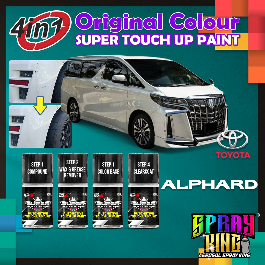 Toyota Alphard Original Touch Up Paint 4 IN 1 Combo Set DIY Scratch ...