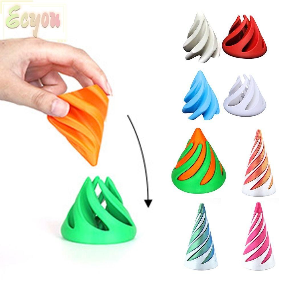 ECYOU Printed Fidget Toys, Decorative Ornaments Impossible Pyramid ...