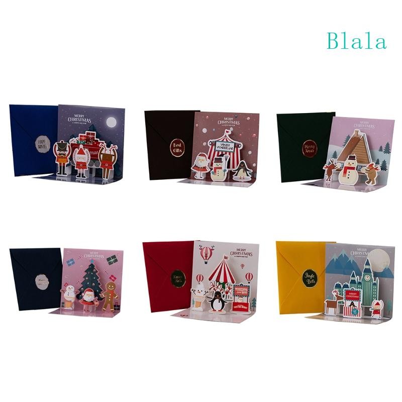 Blala 3D Christmas Cards for Pop Up Greeting Card with Envelopes ...