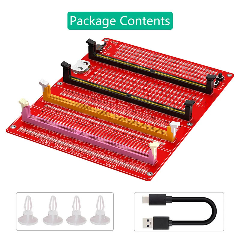 DDR3/4/5 RDIMM/UDIMM Memory Tester with LED Indicator Type C Power ...