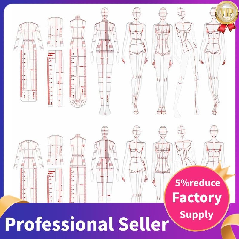 Fashion Illustration Rulers Sketching Templates Ruler Sewing Humanoid ...