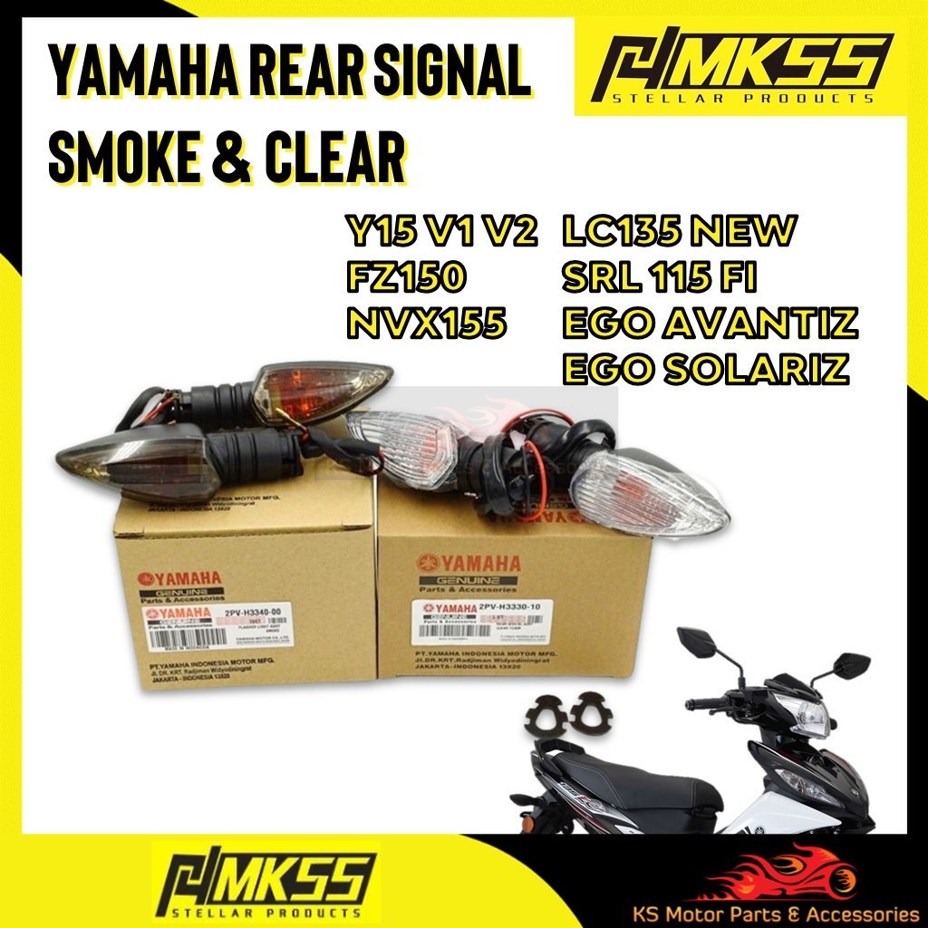 READY STOCK Y15zr rear signal lamp set-smoke clear y15 y150 exciter ...