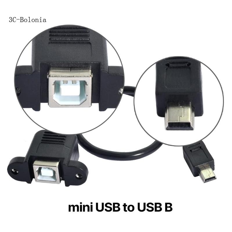 【PC】 Mini USB to USB B Female Printer Panel Mount to Mini USB Male ...