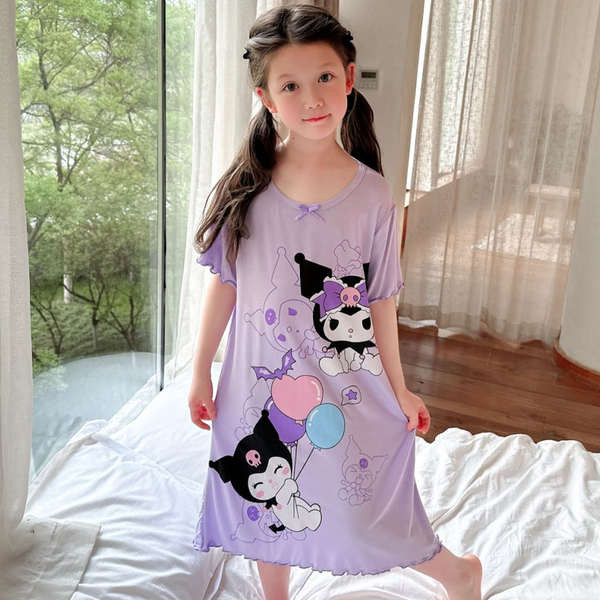 kuromi pyjamas baju kuromi Kanak-kanak Nightdress Girls Musim Panas ...