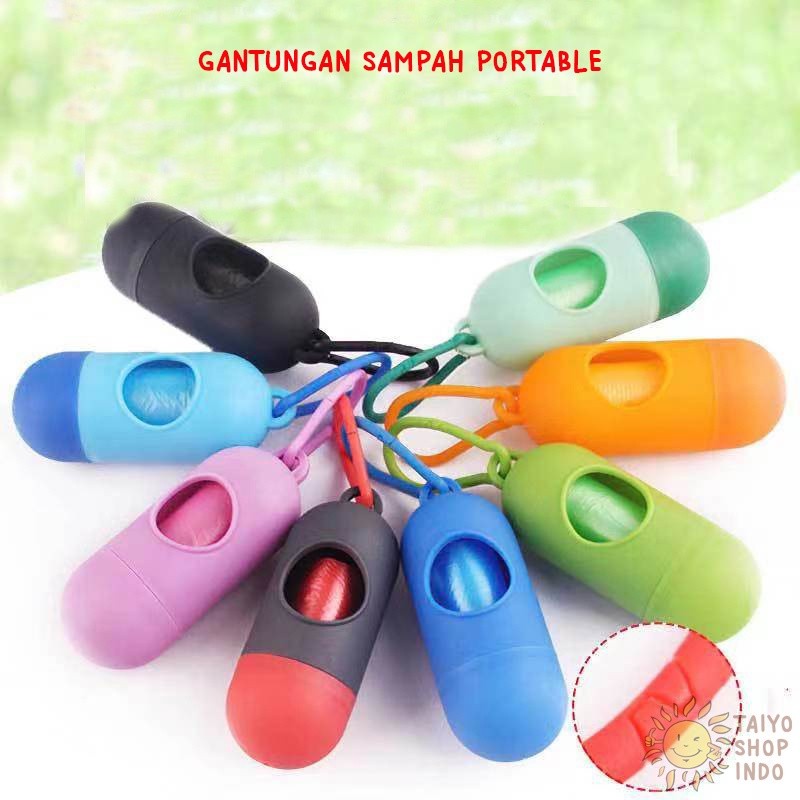 GANTUNGAN TAIYO Plastic Bag Holder Capsule Trash Case Mini Diaper ...