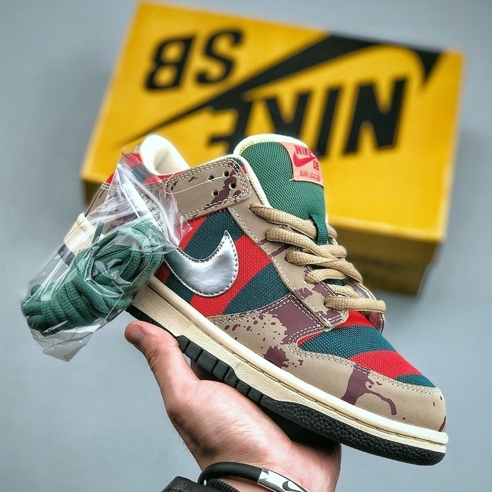 Nike Dunk SB rendah Freddy Krueger Elm Street retro Top kasut skate ...