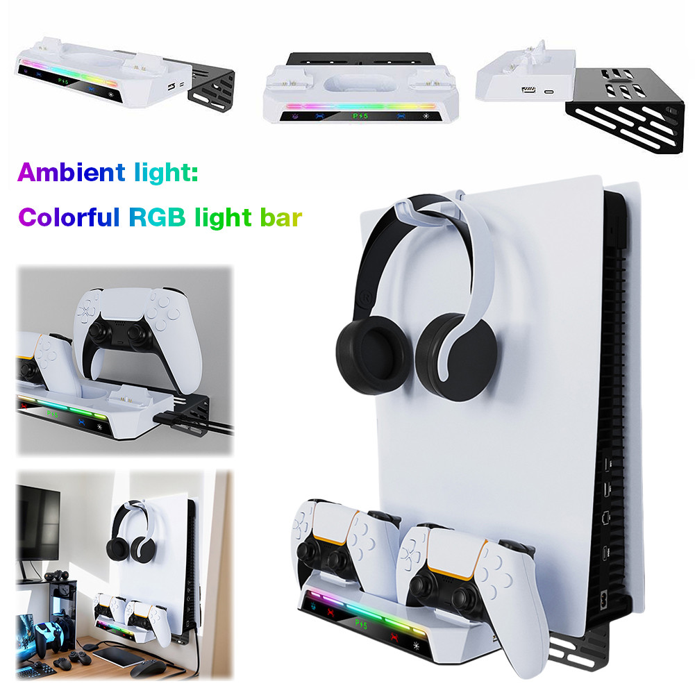 keepdreaming Shelf Floating Mount with Dual Controller Charger RGB ...