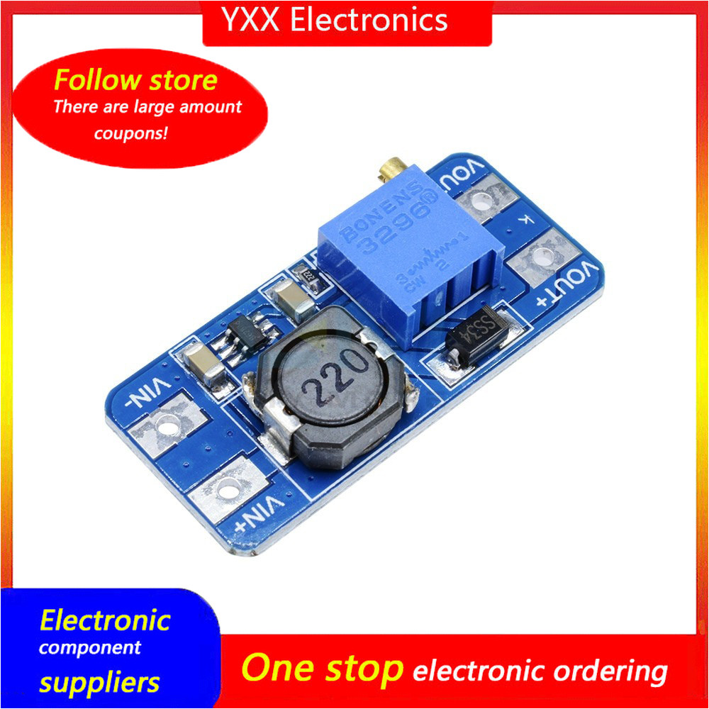 MT3608 power boost converter, used for the maximum 28V 2A power boost ...