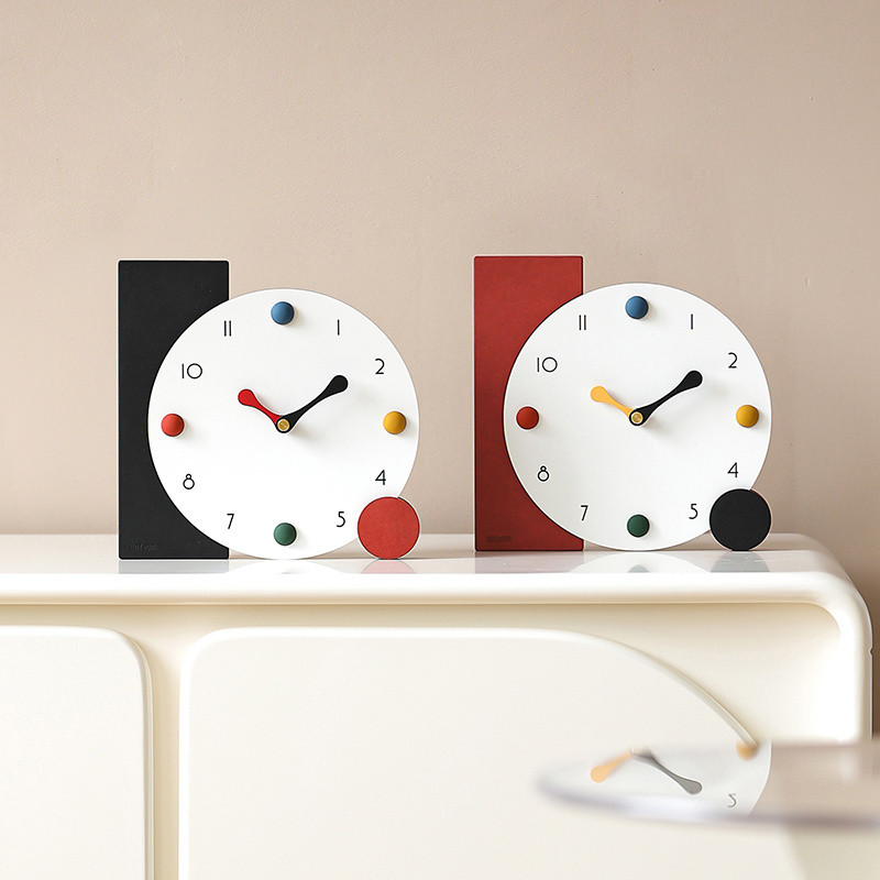 Nordic Table Clock Home Decor Minimalist Desk Clock TV Cabinet Ornament ...