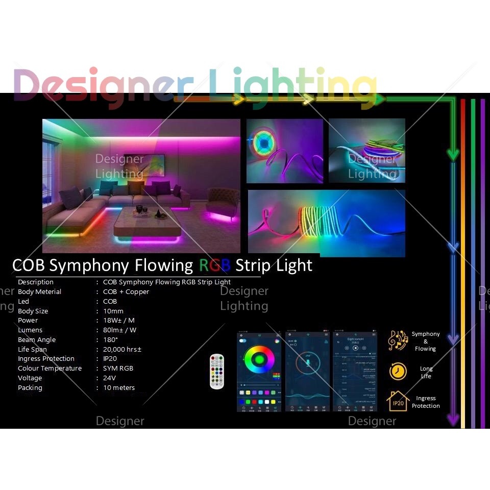 Water Running Lamp Running Horse Lamp Symphony Led COD Strip Music Lamp ...
