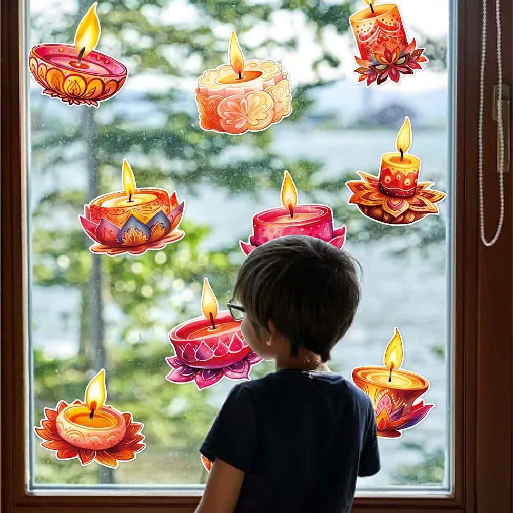 【Ready Stock】New Diwali Wall Stickers Deepavali Party Decorative Window ...