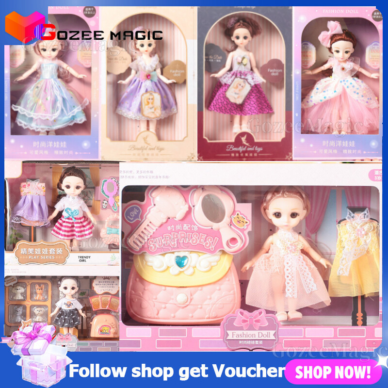 Girl Barbie Doll Toy Set Princess Dress Up Multi-Joint Movable Action ...