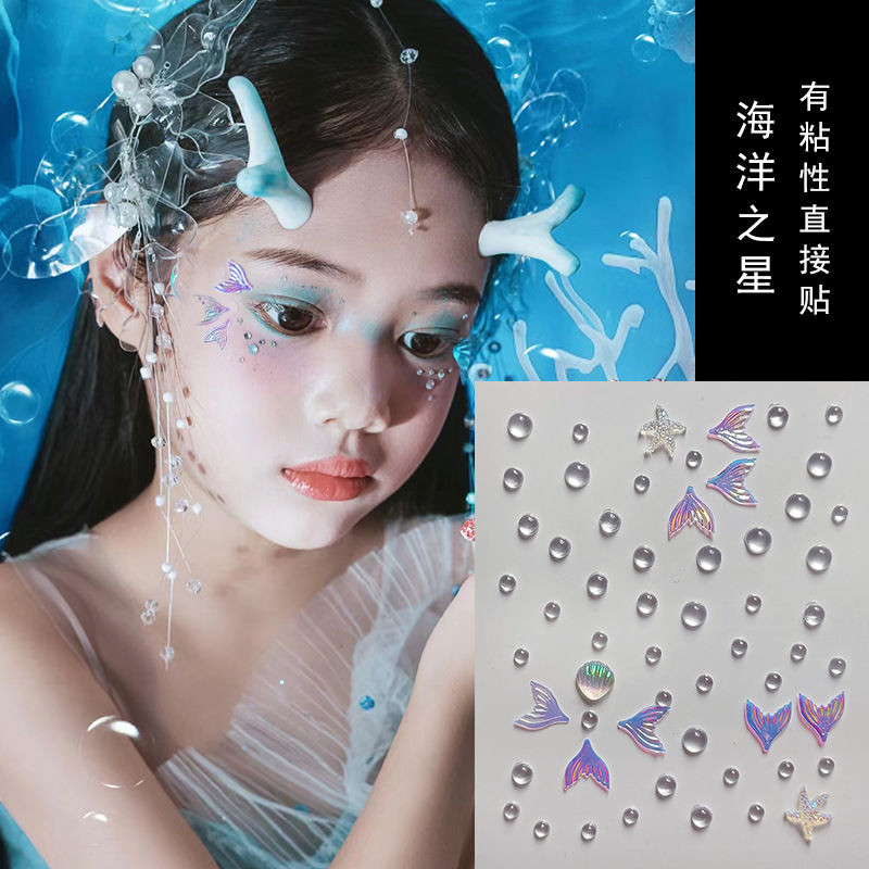 Children Face Stickers Accessories Eye Makeup Bright Diamond Tears ...