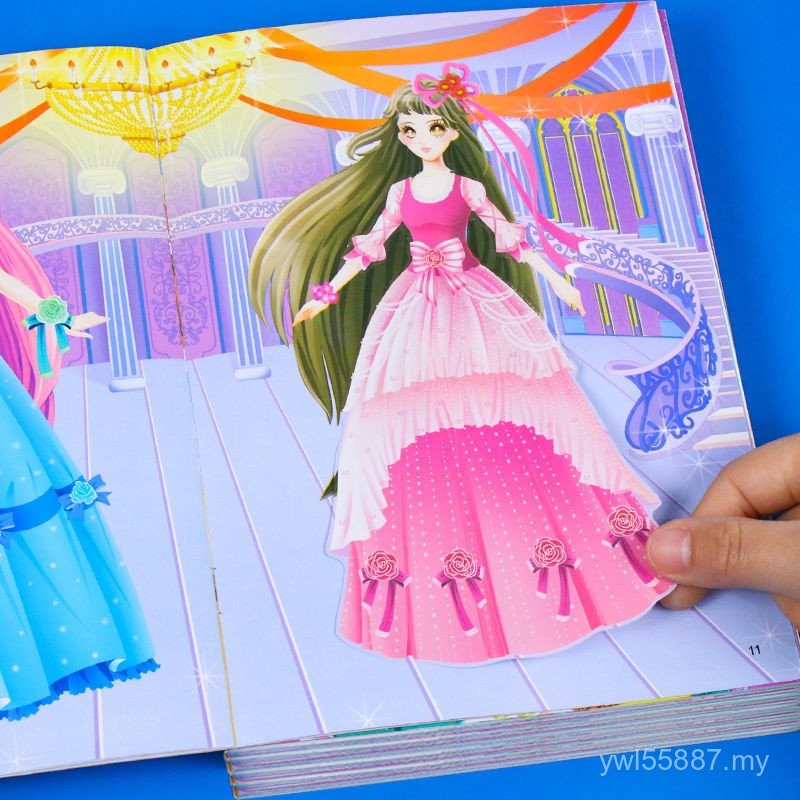 Princess Stickers Dressing up Stickers0-6Year-Old Girl Improve ...