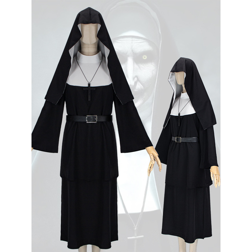 The NUN Demon NUN cos Halloween Costume Strange NUN Reverend Robe ...