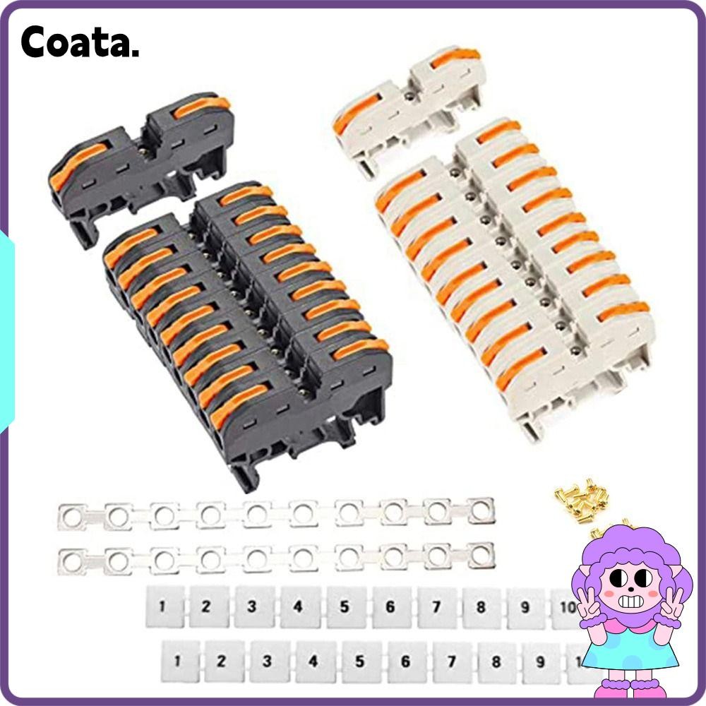 COATA 20PCS Power Terminal, Universal Compact DIN Rail Terminal Blocks ...