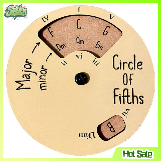Wooden Melody Tool Circle Of Fifths Wheel Round Music Enlightenment ...