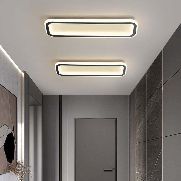 (JJ)SNRIGIN LED Ceiling Light Strip Modern Minimalist Rectangle Aisle ...