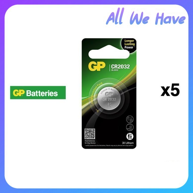 (GENUINE FRESH BATCH) GP Battery Lithium Coin Cells GP CR2032 CR2016 CR2025 Child Resistance ...