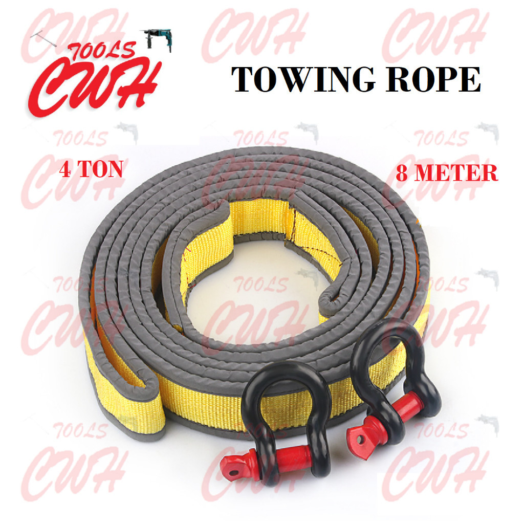 8TON 4METER CAR VEHICLE TOWING ROPE EMERGENCY AUTO TOW TALI TUNDA ...