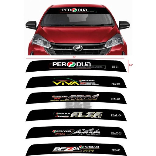 Perodua Sticker Front Car Windscreen Windshield Sticker Car Mirror ...