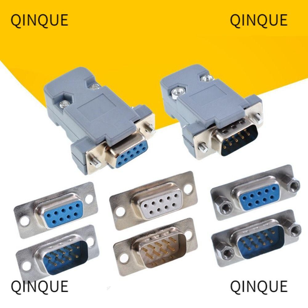 QQIN DB9 D-sub Connectors Plug, Protective RS232 Serial 9 Pin Jack ...