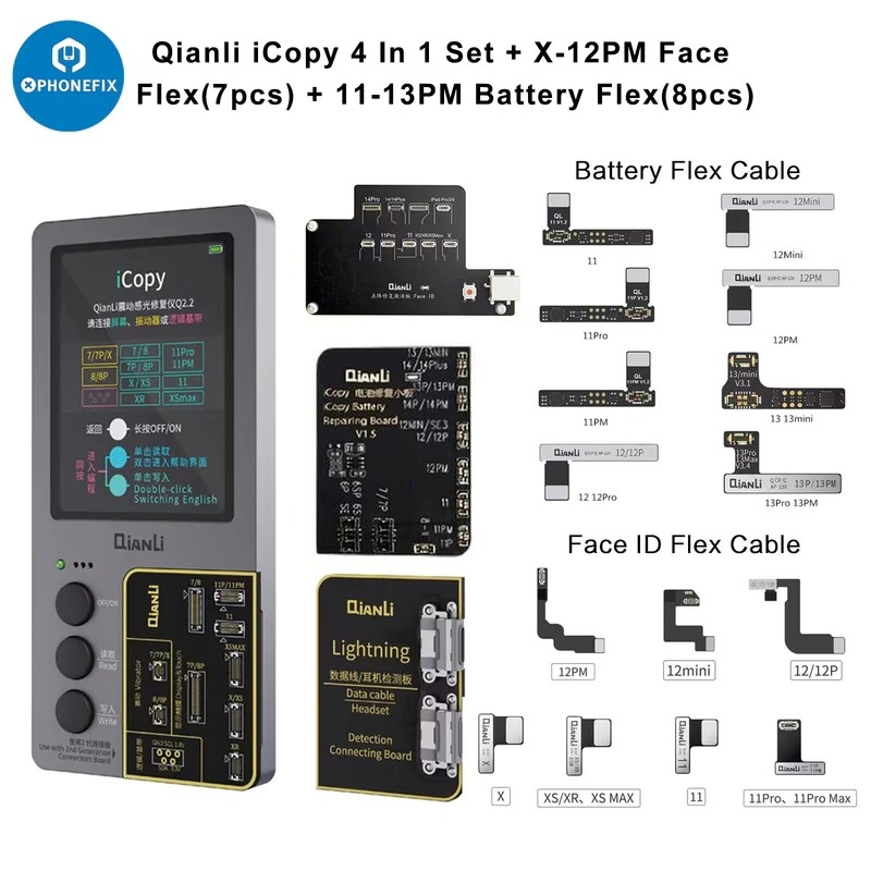Qianli ICopy Plus 2.2 LCD Screen Ture Tone/Virbrator EEPROM Programmer ...