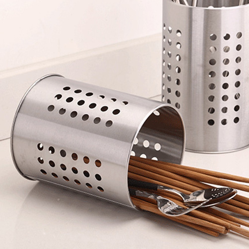 Stainless Steel Utensil Holder Kitchen Utensil Cutlery Stand Rack ...