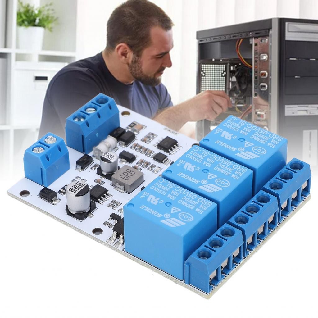 Shopp 3 Channel Relay Module Security Protect Circuit Switching Automatic Regulation Signal ...