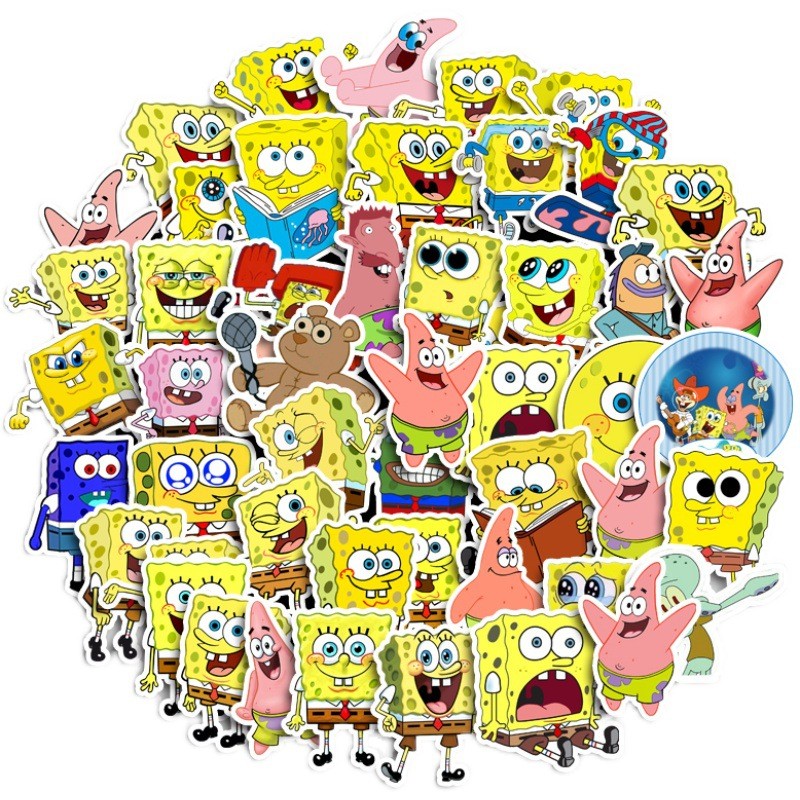 90PCS Cute cartoon SpongeBob SquarePants Graffiti Stickers for Bicycle ...