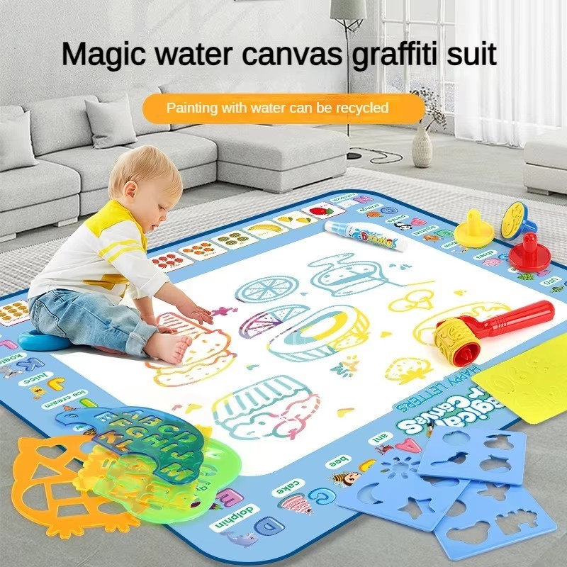 Magic Water Drawing Mat Coloring Doodle with Reusable Magic Pens ...