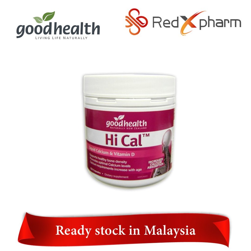Good Health Hi Cal Liquid Calcium & Vitamin D (150 Capsules) | Shopee ...