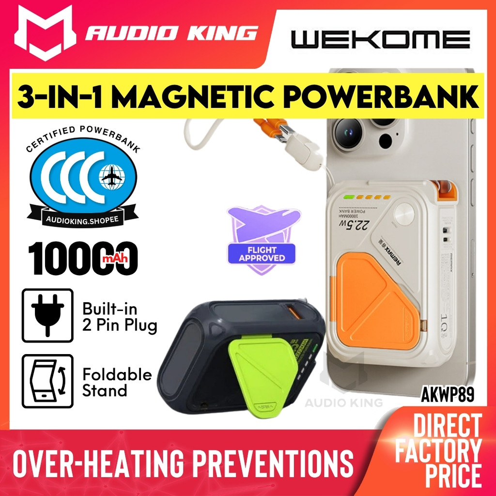 WEKOME Original 3C Powerbank CCC Wireless Magnetic 10000mAh Fast ...