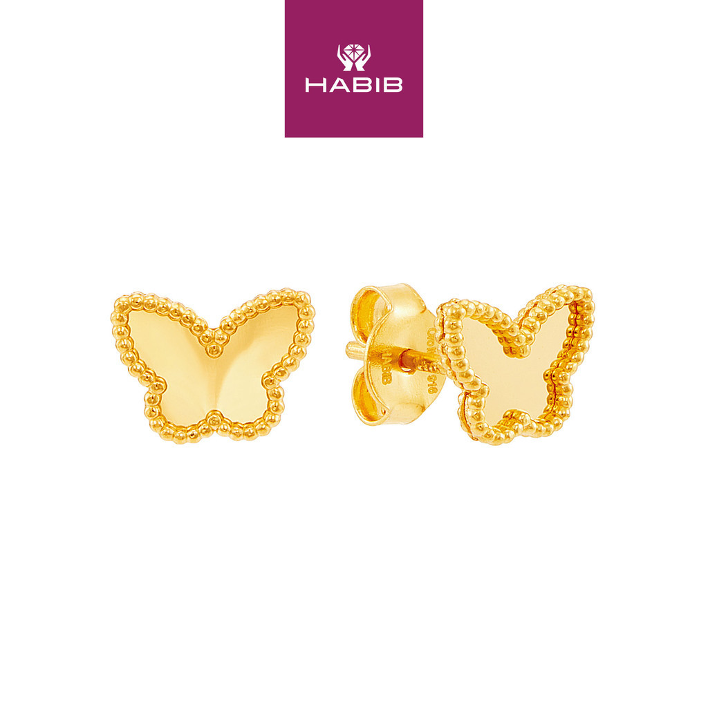 HABIB Oro Italia 916 Yellow Gold Earrings GE76810425 (22K Gold ...
