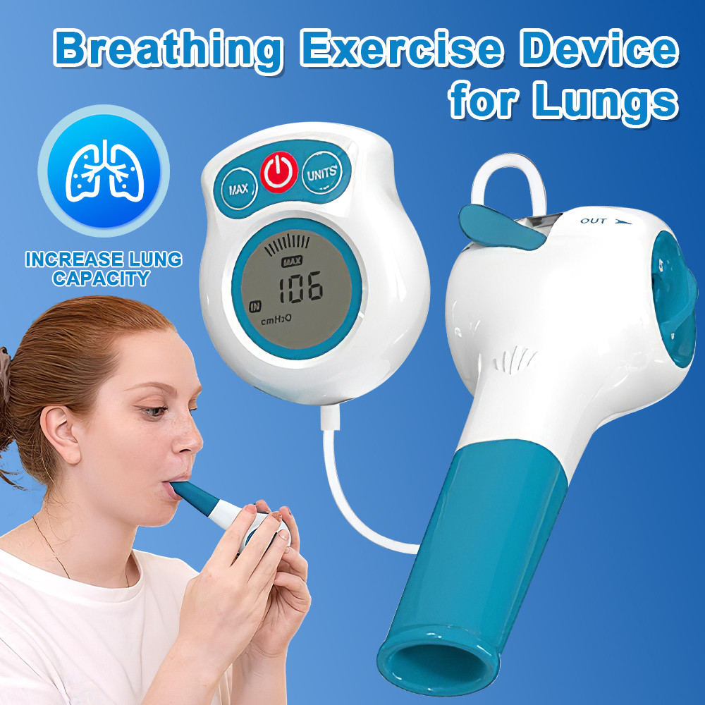 Breathing Exercise Device for Lungs with Electric Manometer Lung ...