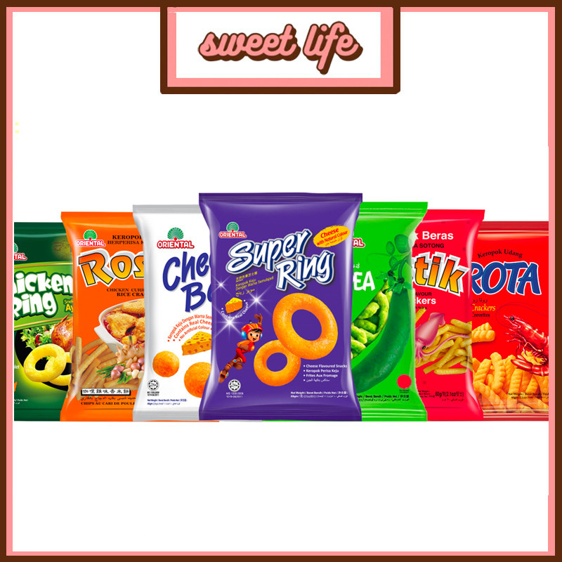 (Pcs)60G BIG PACK ORIENTAL SUPER RING / GREEN PEA / ROSTIK CUTTLEFISH ...