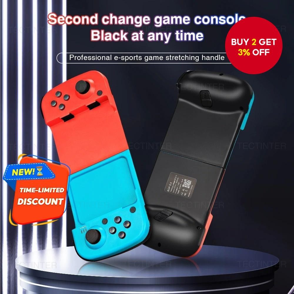 D3 Smartphone Game Controller Wireless Bluetooth Retractable Joystick For PS4 PS3 Switch PC ...