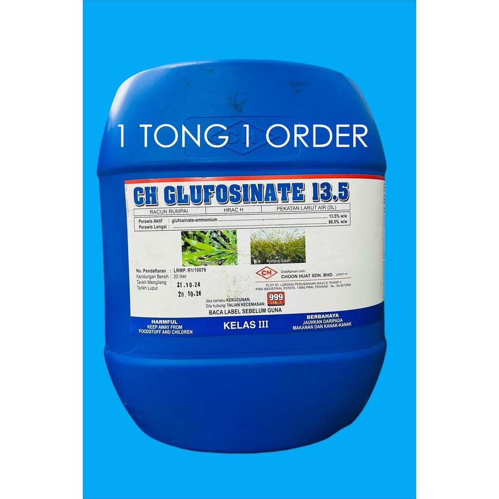 20L CH Glufosinate 13.5 / Glufosinate Ammonium 13.5/ Basta 15/ Kenbast ...