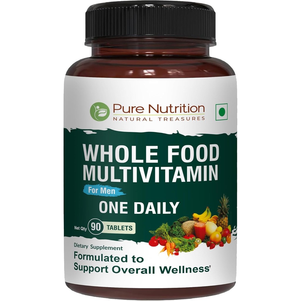 Pure Nutrition Whole Food Multivitamins for Men | 90 Tabs | One-A-Day ...
