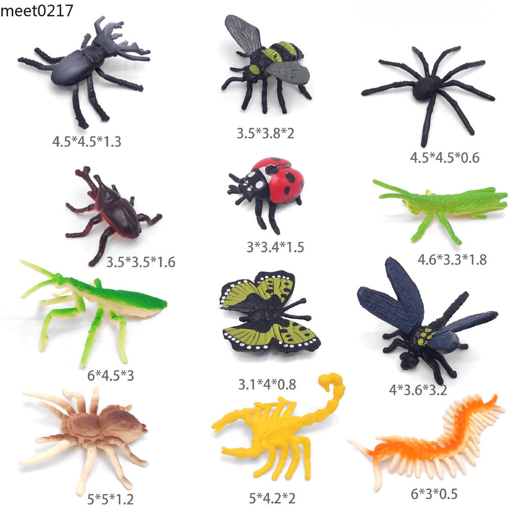 Halloween Mini Spider 12pcs Simulation Mini Insect Model Children's ...